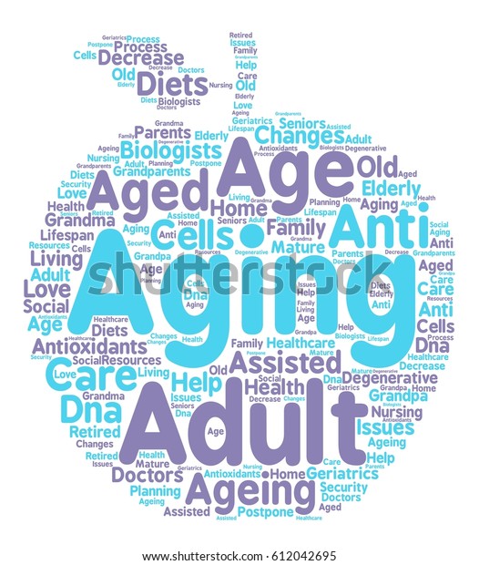 Aging Word Cloud Apple Typography Stock Vector (Royalty Free) 612042695 ...
