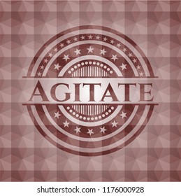Agitate Red Emblem Geometric Background Seamless Stock Vector (Royalty ...