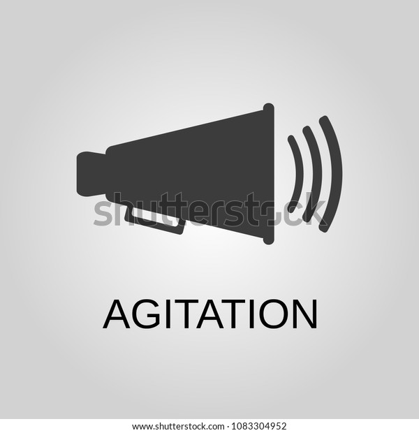 Agitation Icon Agitation Symbol Flat Design: vector de stock (libre de ...