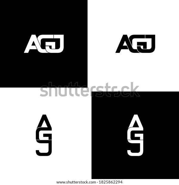 Agj Letter Original Monogram Logo Design Stock Vector (Royalty Free ...