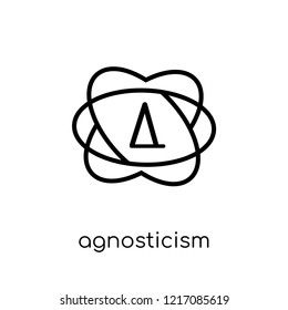 Agnosticism Icon Trendy Modern Flat Linear Stock Vector (Royalty Free ...