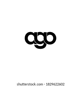 Gao Letter Original Monogram Logo Design: เวกเตอร์สต็อก (ปลอดค่า ...