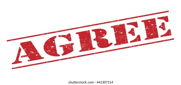 Agree Vector Stamp On White Background Stock Vector (Royalty Free ...