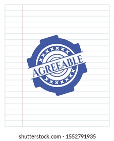 Agreeable Draw Pen Strokes Blue Ink Stock Vector (Royalty Free ...