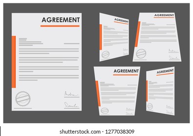 Agreement Document Vector Stock Vector (Royalty Free) 1277038309 ...