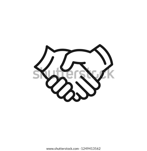 Agreement Hand Handshake Icon Editable Vector Stock Vector (Royalty ...