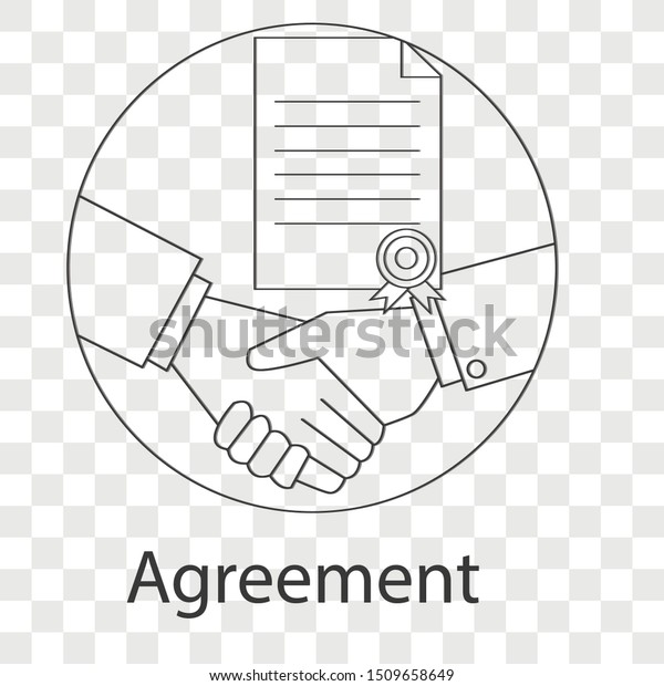 Agreement Icon Concept On Transparency Background Stock Vector (Royalty ...