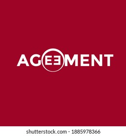 Agreement Letter Logo Design Sample Stock Vector (Royalty Free) 1885978366