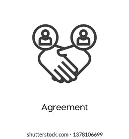 Agreement Vector Icon Agreement Symbol Linear Stock Vector (Royalty ...