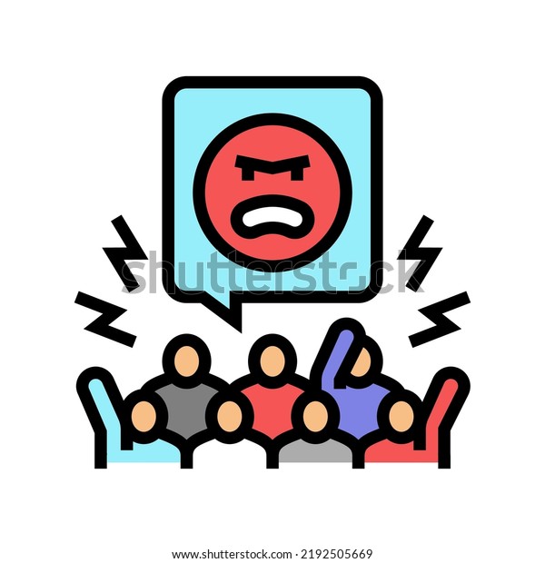Agression People Color Icon Vector Agression Stock Vector (Royalty Free ...