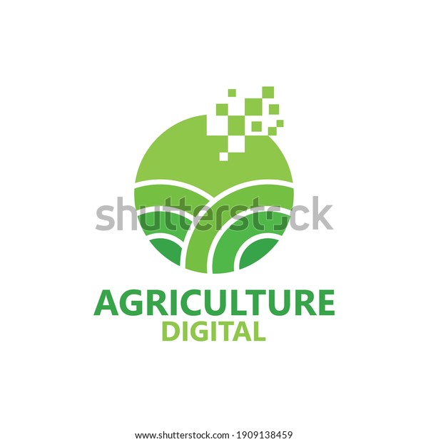Agriculture Digital Logo Template Design Stock Vector (Royalty Free ...