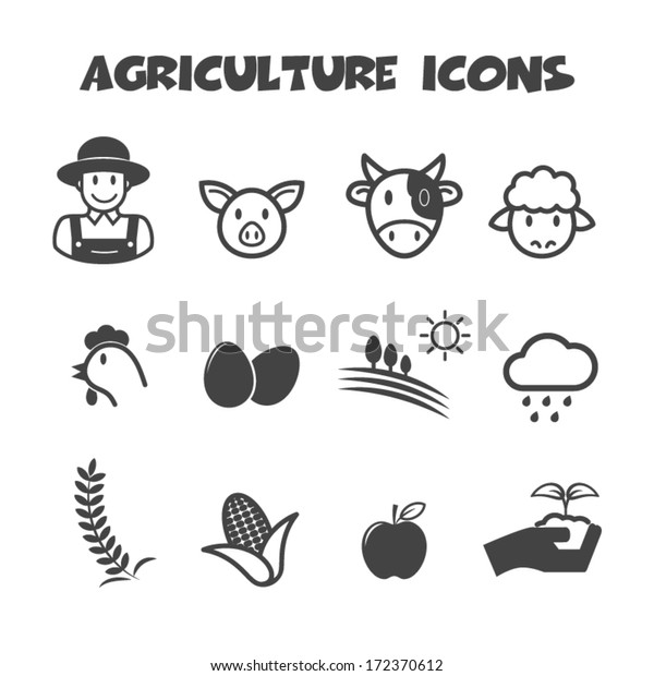 Agriculture Icons Mono Vector Symbols Stock Vector (Royalty Free) 172370612 Agriculture Icons Mono Vector Symbols Stock Vector (Royalty Free) 172370612