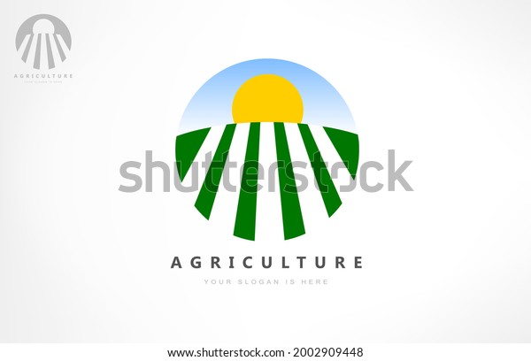 Agriculture Logo Vector Sky Sun Field Stock Vector (Royalty Free ...