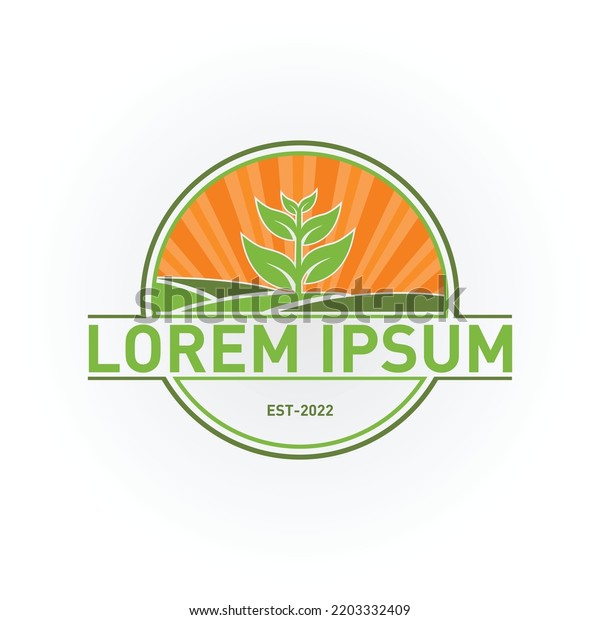 Agro Farm Logo Vector Agriculture Vector Stock Vector (Royalty Free ...