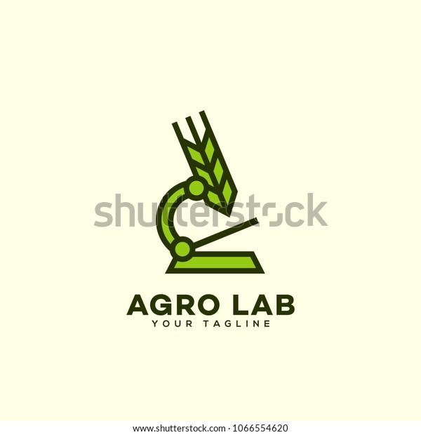 Agro Lab Logo Design Template Stylized Stock Vector (Royalty Free ...