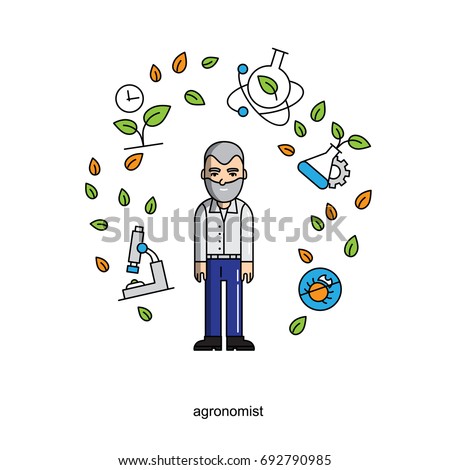 Agronomist Vector Isolated On White Background Stock Vector (Royalty ...