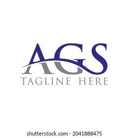 Ags Initial Logo Concept Tagline Here Stock Vector (Royalty Free ...