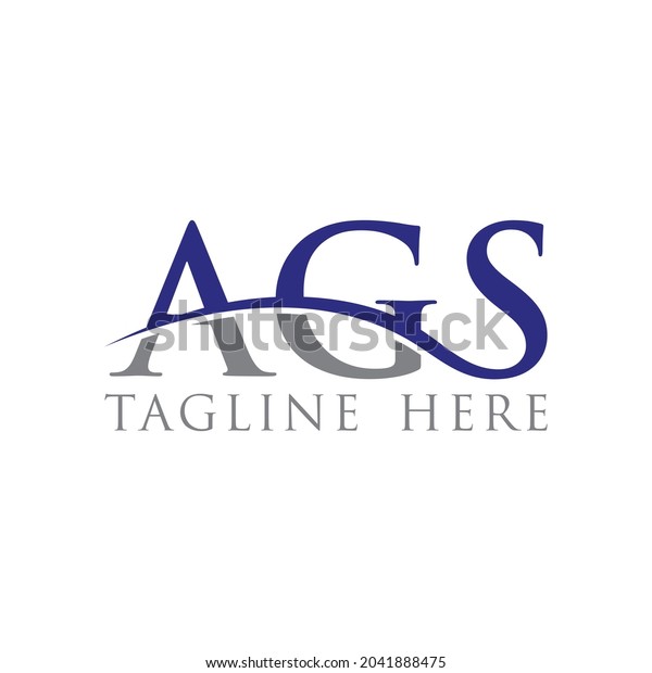 Ags Initial Logo Concept Tagline Here Stock Vector (Royalty Free ...