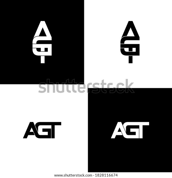 Agt Letter Original Monogram Logo Design Stock Vector (Royalty Free ...
