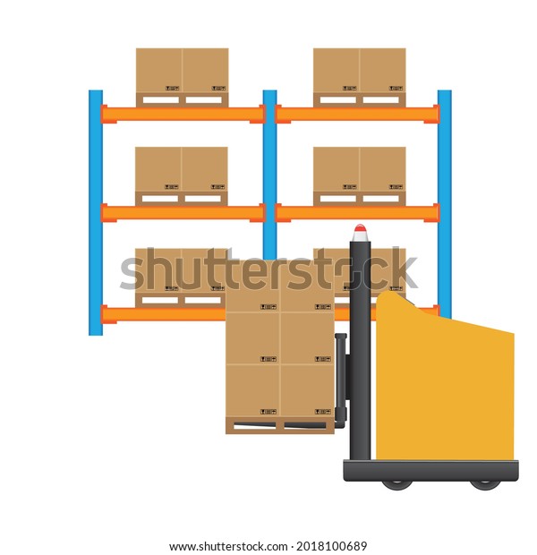 Agv Automatic Guided Vehicles Forklift Trucks Stock Vector (Royalty ...