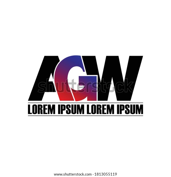 Agw Letter Monogram Logo Design Vector Stock Vector (Royalty Free ...