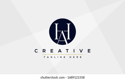 Ah Letter Logo Design Creative Modern Stock Vector (Royalty Free ...