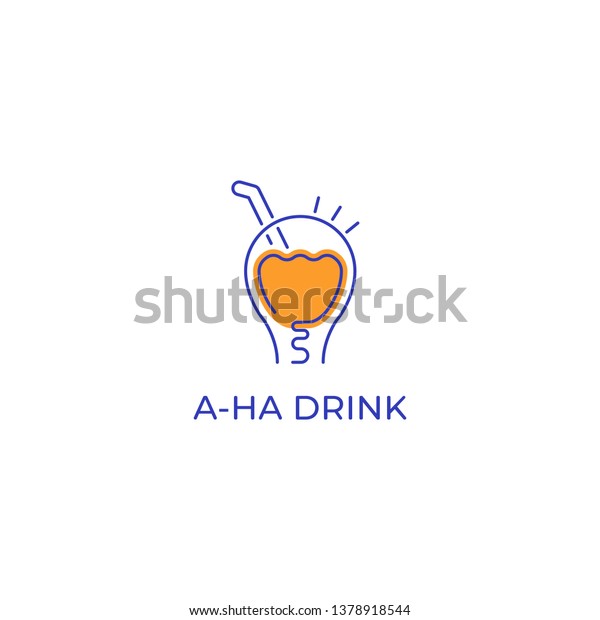 Aha Smart Idea Drink Cafe Logo Stock Vector (Royalty Free) 1378918544 ...