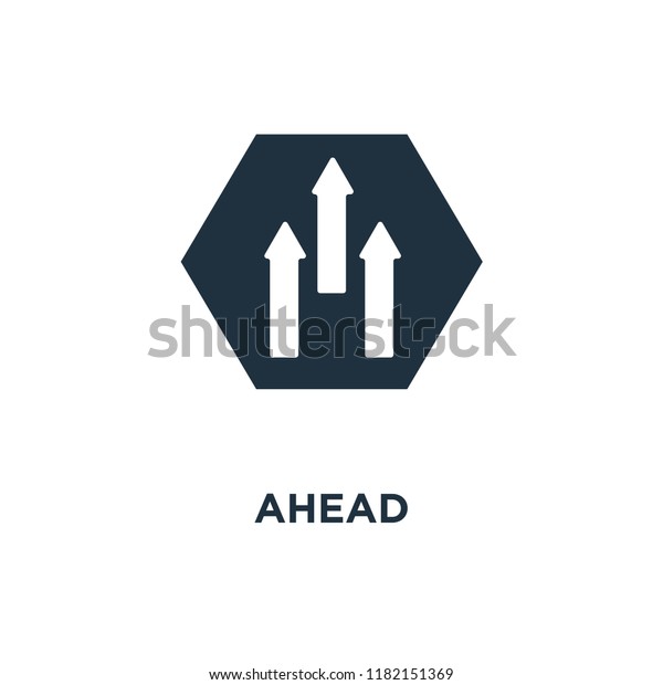 Ahead Icon Black Filled Vector Illustration Stock Vector (Royalty Free ...