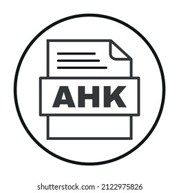 Ahk File Document Icon Trendy Style Stock Vector (Royalty Free) 2122975826
