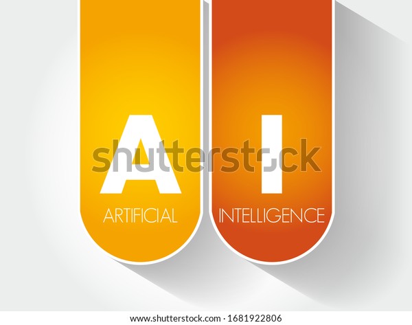 Ai Artificial Intelligence Acronym Concept Background Stock Vector ...