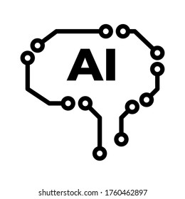 Ai Artificial Intelligence Icon Symbol Vector Stock Vector (Royalty ...