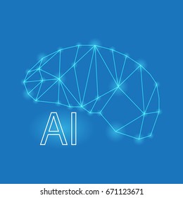 Ai Brain Sign Symbol Stock Vector (Royalty Free) 671123671 | Shutterstock