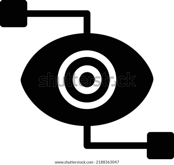 Ai Eye Icon Glyph Style Futuristic Stock Vector (Royalty Free ...