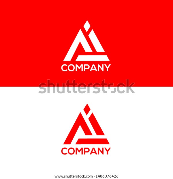 Ai Letter Red Professional Logo Stock Vector (Royalty Free) 1486076426 ...