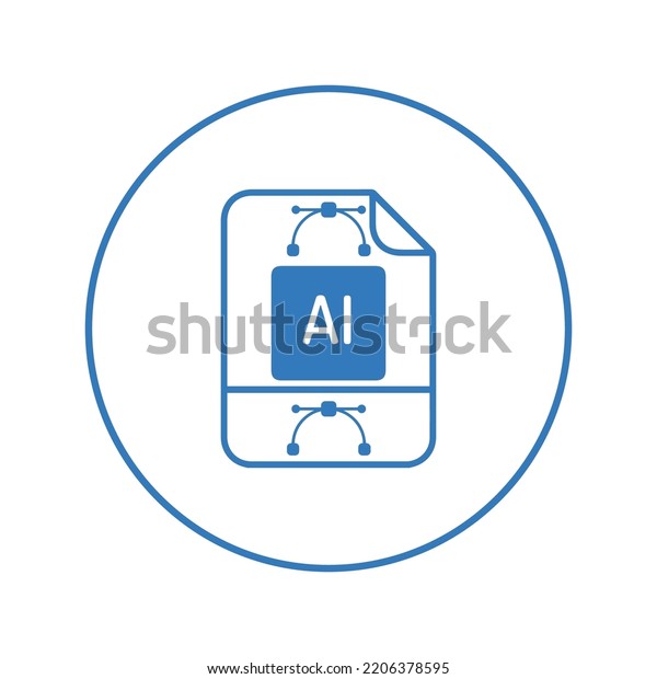 Ai Pen Tool Icon Circle Version Stock Vector (Royalty Free) 2206378595 ...