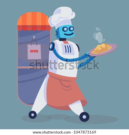 AI Robot Chef Character Serve Food Stock Vector (Royalty Free ...