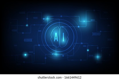 Ai Technology Background Communication Concept Futuristic Stock Vector ...