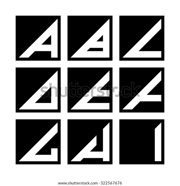 Ai Triangle Shapes Alphabet Letters Square Stock Vector (Royalty Free ...