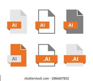 Ai Vector Files Document Icon Set Stock Vector (Royalty Free ...