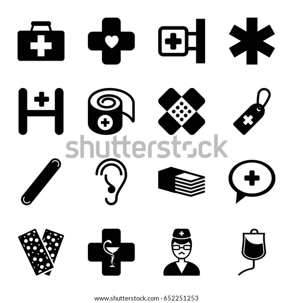 Aid Icons Set Set 16 Aid: เวกเตอร์สต็อก (ปลอดค่าลิขสิทธิ์) 652251253 ...