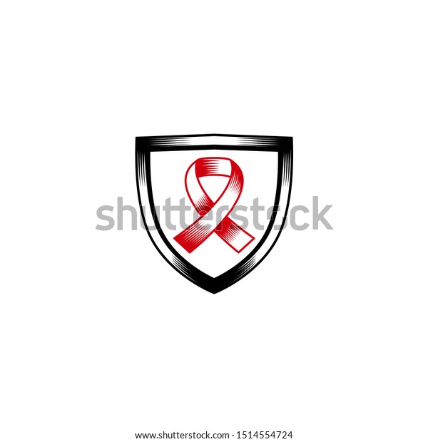 Aids Symbols Shields Logo Vector Icon: เวกเตอร์สต็อก (ปลอดค่าลิขสิทธิ์ ...