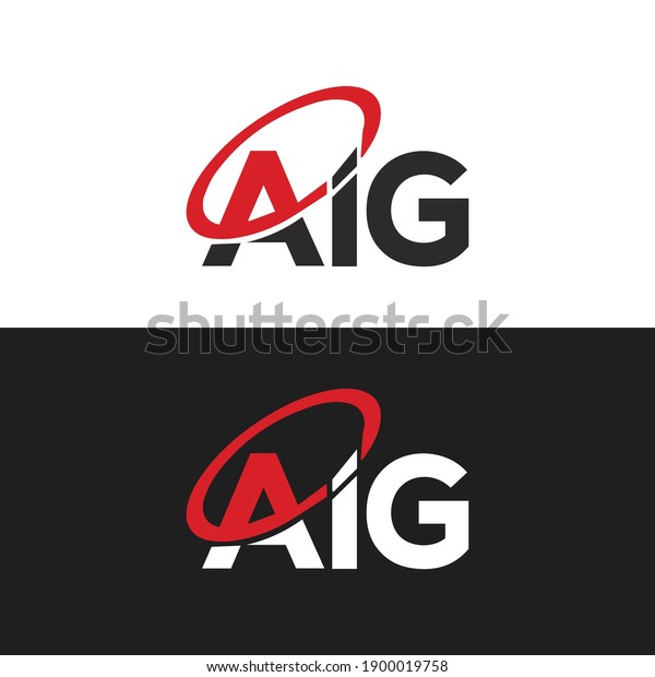 Aig Letter Logo Design Vector 库存矢量图（免版税）1900019758 | Shutterstock