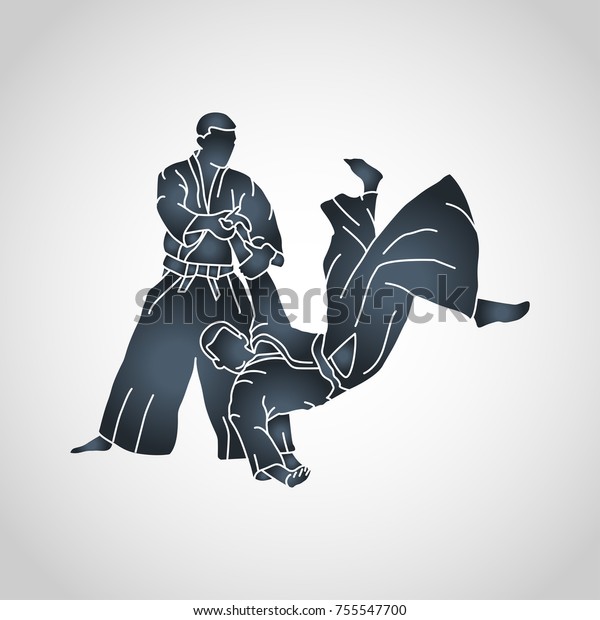 Aikido Vector Logo Icon Illustration Stock Vector (Royalty Free ...
