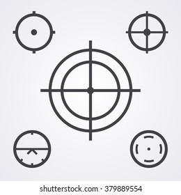 Aim Crosshair Set Icons Computer Pc 库存矢量图（免版税）379889554 | Shutterstock