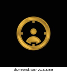 Aim Gold Plated Metalic Icon Logo Stock Vector (Royalty Free ...