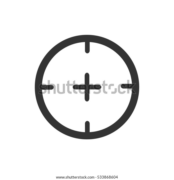 Aim Icon Flat Illustration Isolated On Stock Vector (Royalty Free ...