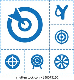 Aim Icon Set 6 Aim Filled Stock Vector (Royalty Free) 658093120 ...