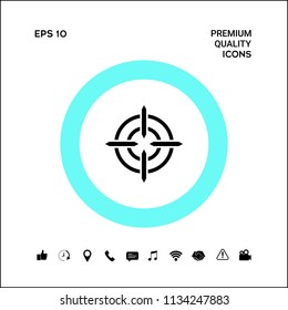 Aim Icon Symbol Stock Vector (Royalty Free) 1077379955