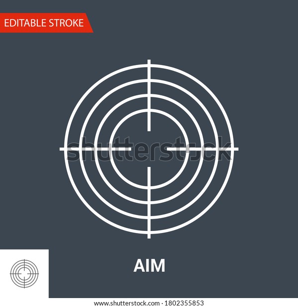 Aim Icon Thin Line Vector Illustration Stock Vector (Royalty Free ...