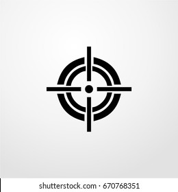 Aim Icon Vector Sign Symbol On Stock Vector (Royalty Free) 670768351